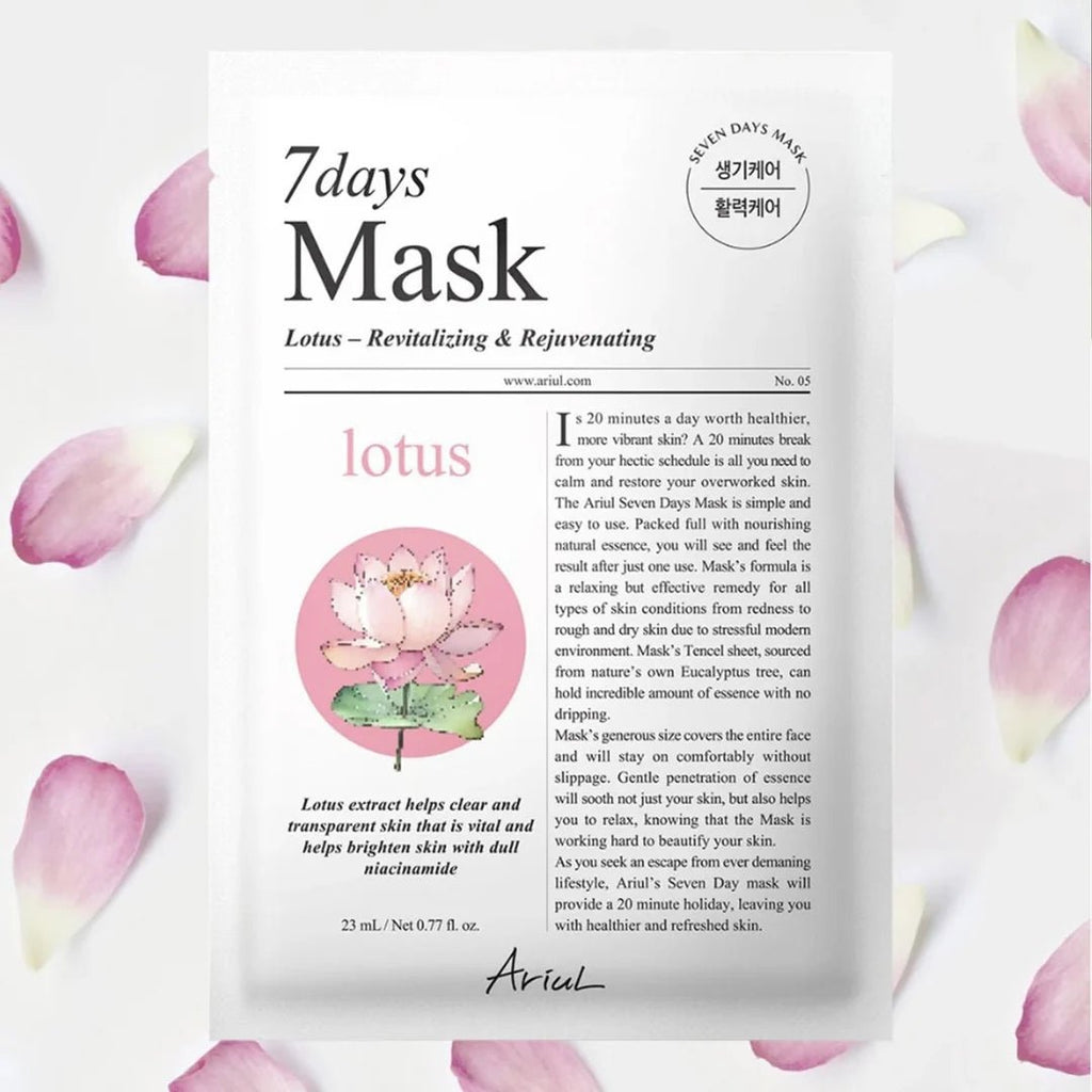 ARIUL 7days Mask Lotus N 1pc – Kiokii and...