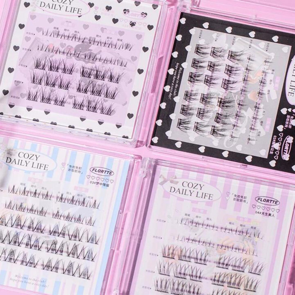 Flortte Segmented Self-Adhesive Glue-Free False Eyelash（Free Eyelash ...